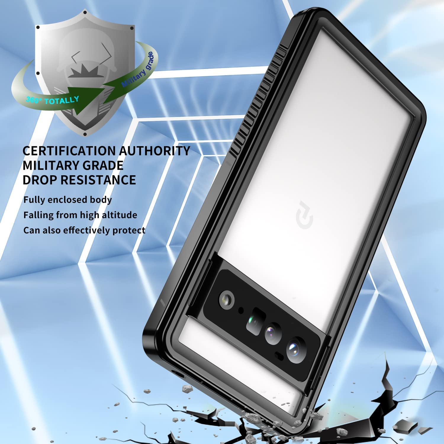 meritcase-Pixel 6 Waterproof Case, IP68 Certified with Built-in Screen ...