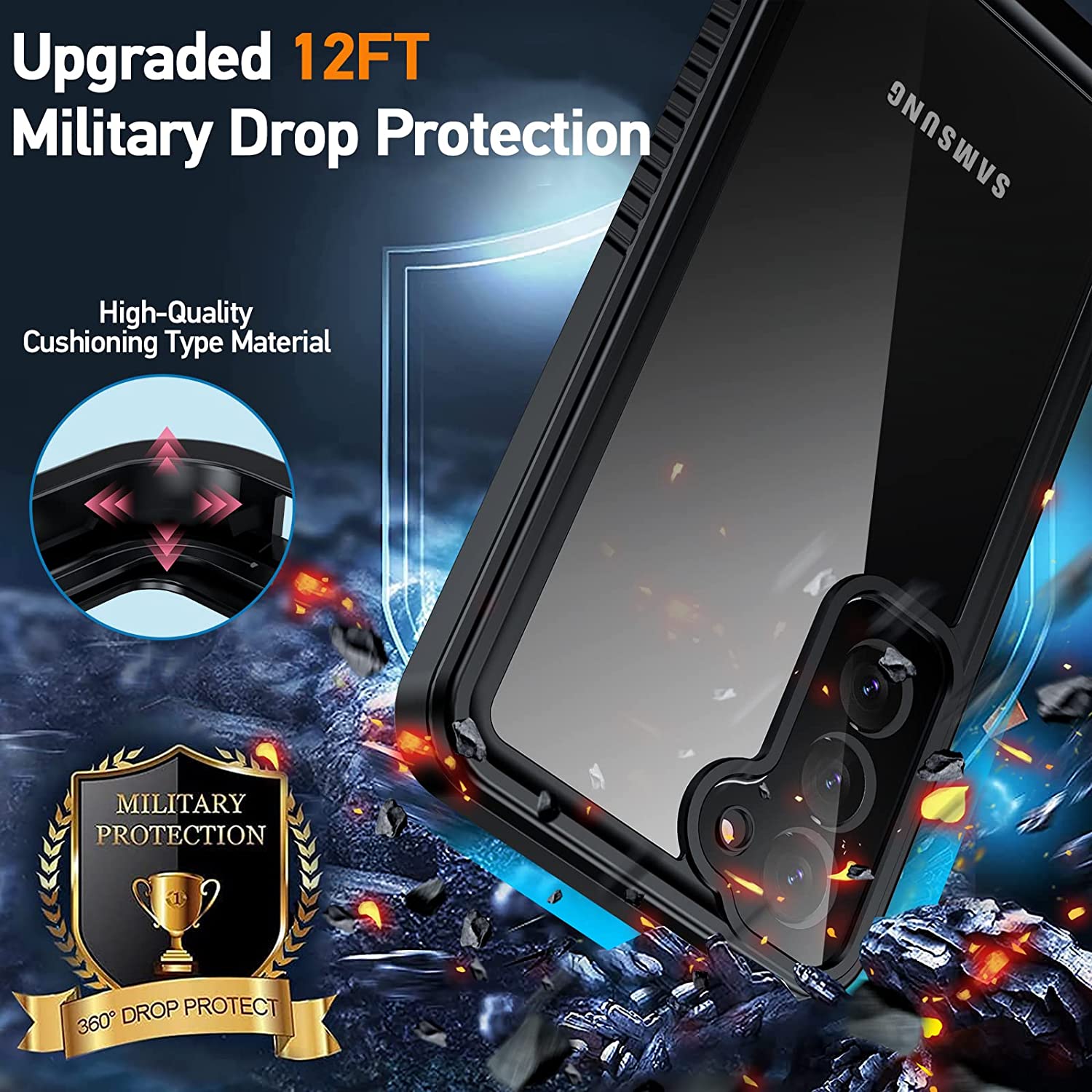 meritcase-Samsung Galaxy S23+ Plus Waterproof Case