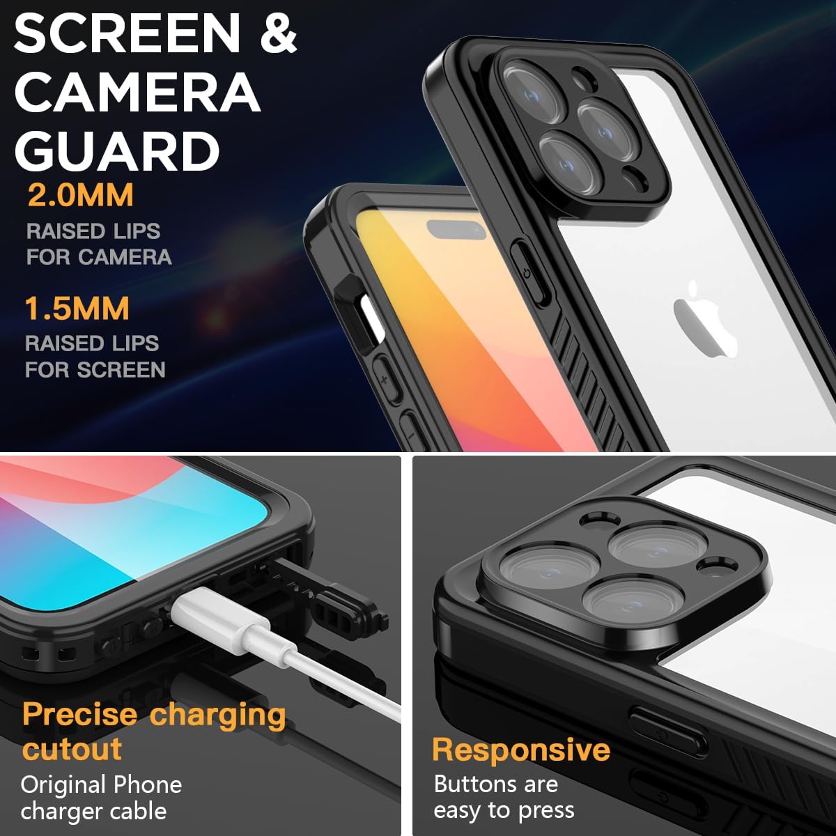 meritcase-iPhone 15 Pro Max Waterproof Case (6.7")